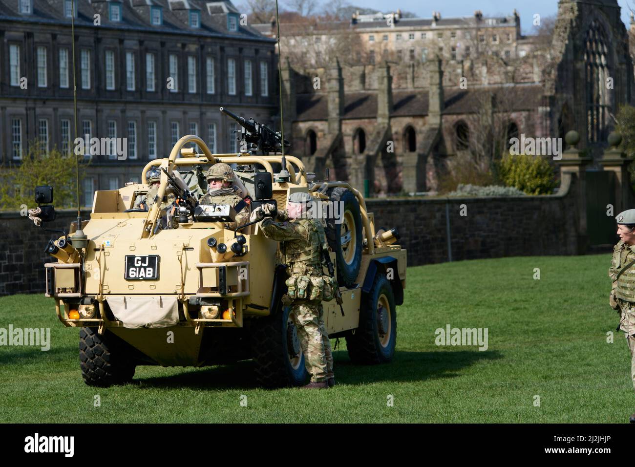 Edinburgh Scotland, UK April 02 2022.The British Army, The Scottish and ...