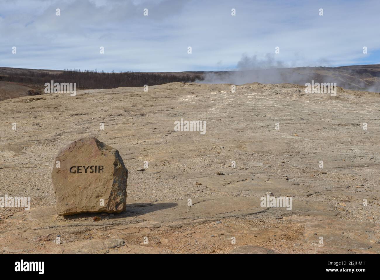 Geysir, iceland - Strokkur hot spring in the Geysir geothermal area ...