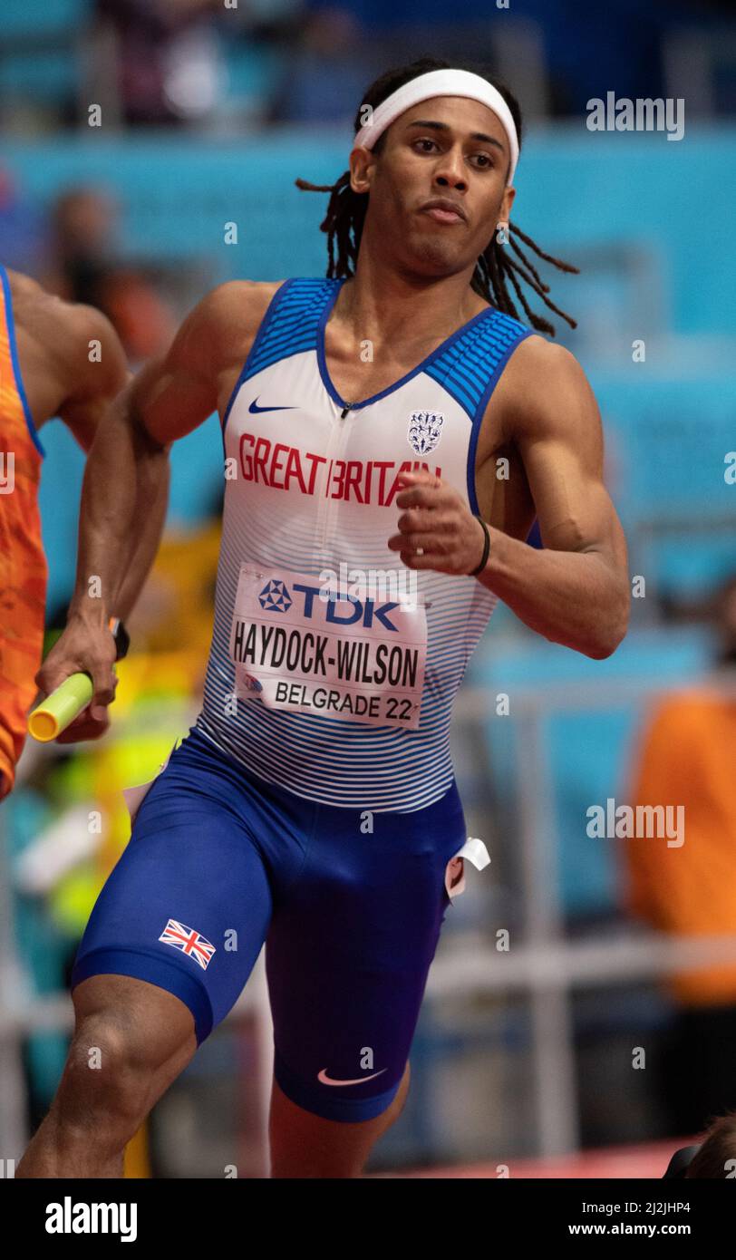 Alex Haydock-Wilson GB & NI running leg two of the men’s 4x400m relay ...