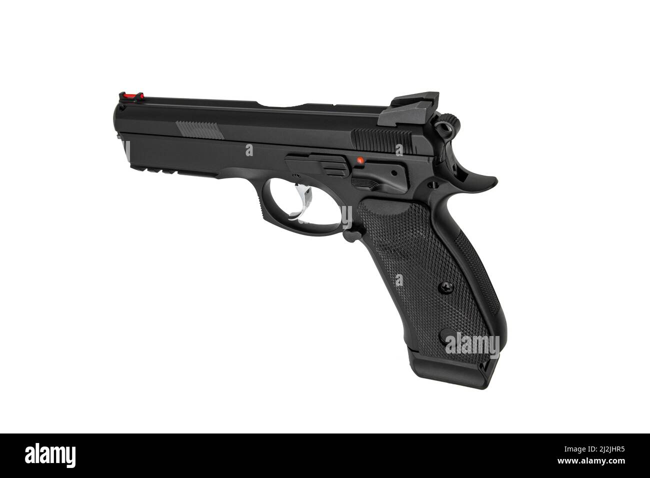 Modern semi-automatic pistol. A short-barreled weapon for self-defense ...