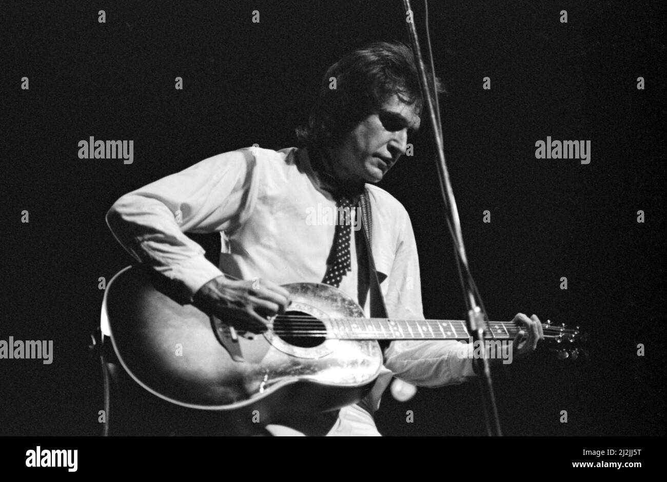 English musician Ray Davies performing with The Kinks at the Lyceum ...