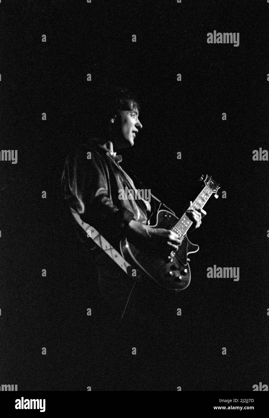 English musician Dave Davies performing with The Kinks at the Lyceum ...