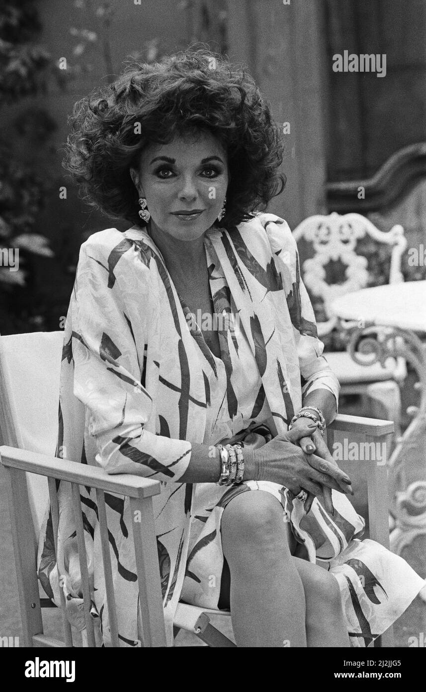 Joan Collins promoting her new television series "Sins". 4th September ...