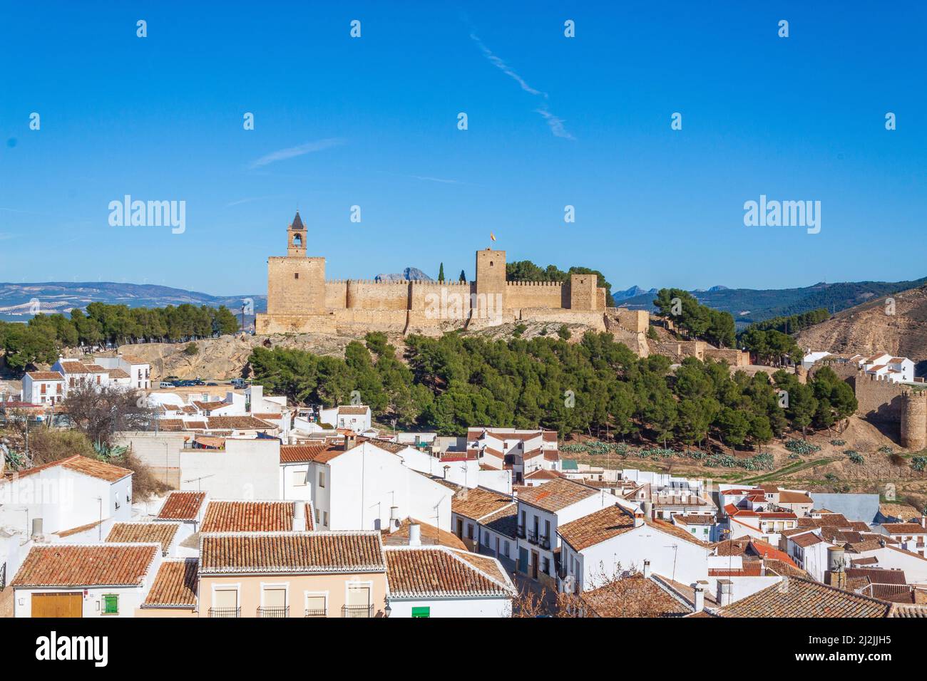 A beautiful aerial shot of the Alcazaba Historical landmark in ...