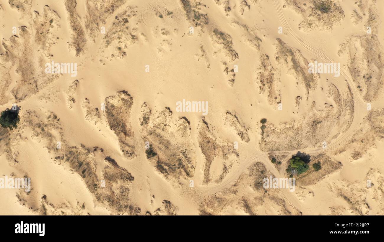 Aerial View of the Textures and Patterns of the Desert Sands. Beautiful ...