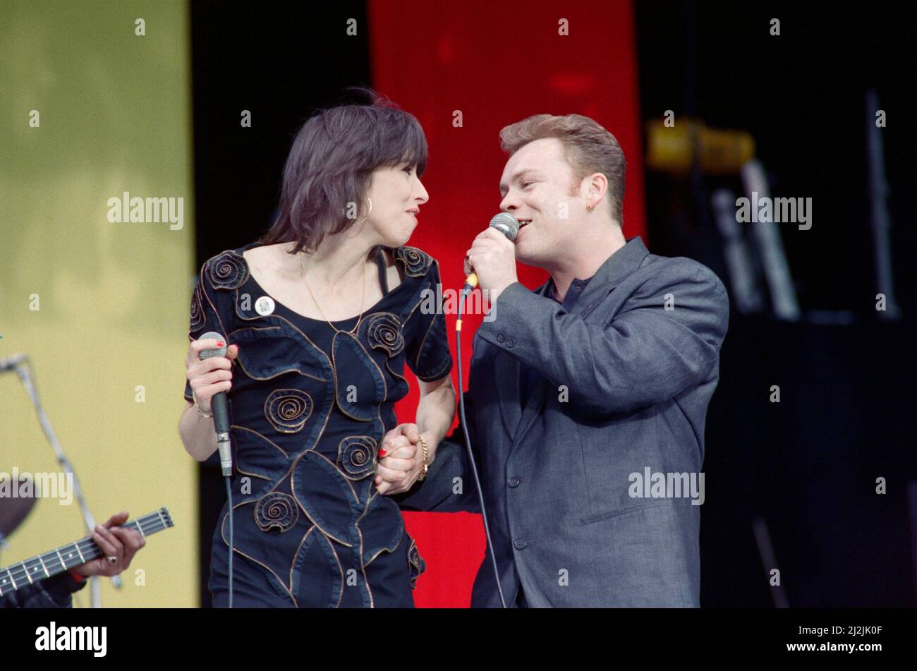 Chrissie Hynde of The Pretenders performing with UB40 at the Nelson ...