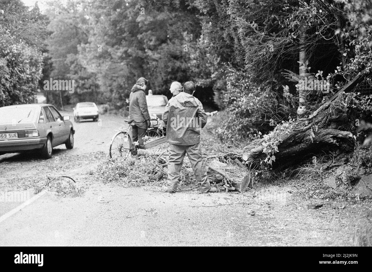 The great storm 1987 uk Black and White Stock Photos & Images - Alamy