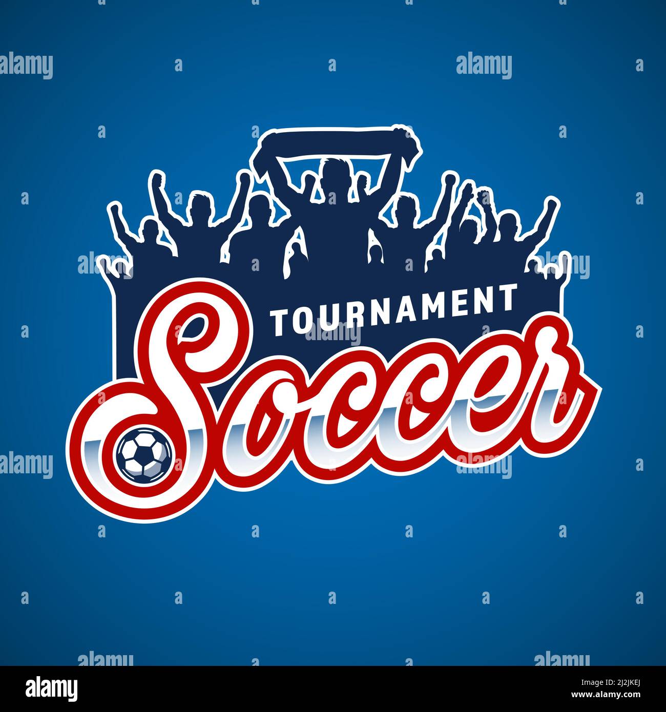 Celebration crowd fans colour football Stock Vector Images - Alamy