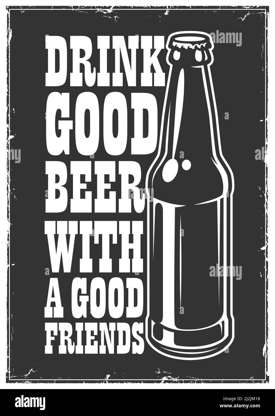 Vintage beer poster Black and White Stock Photos & Images - Alamy