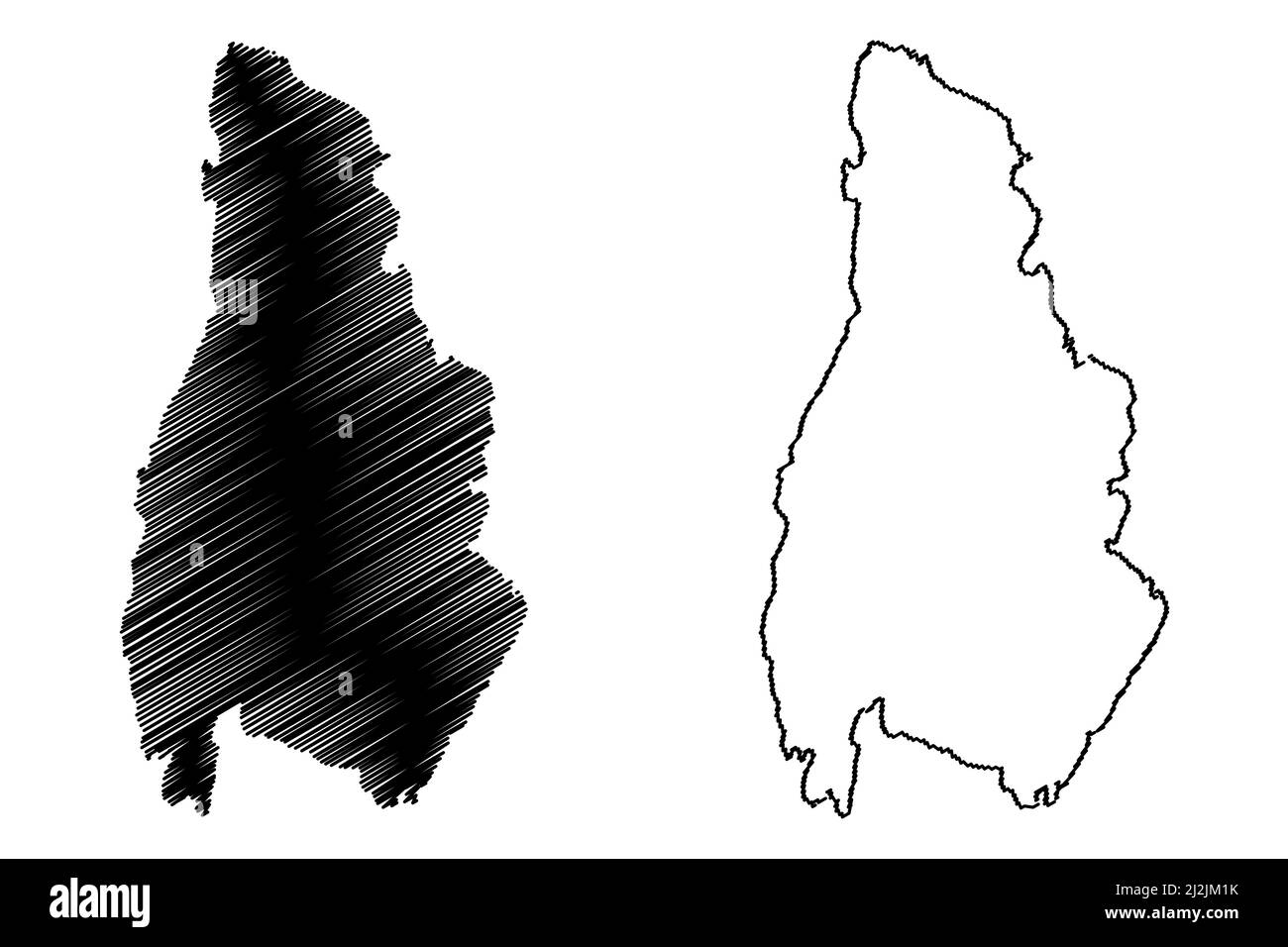 Notteroy island (Kingdom of Norway) map vector illustration, scribble ...