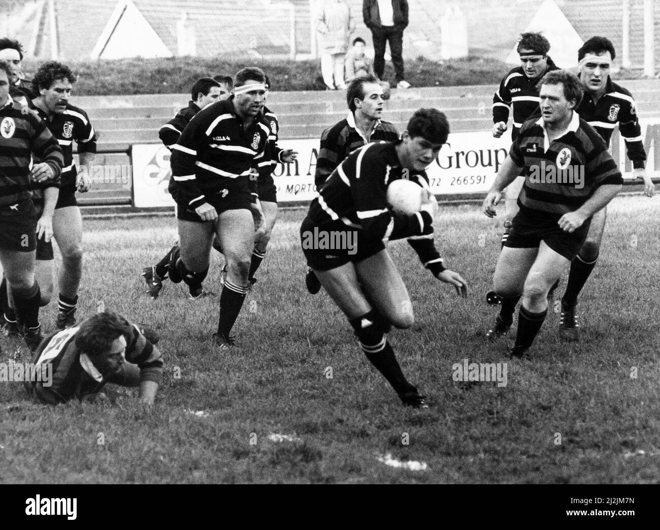 Jonathan Mason, Pontypridd Rugby Union Player, match action, Pontypridd ...