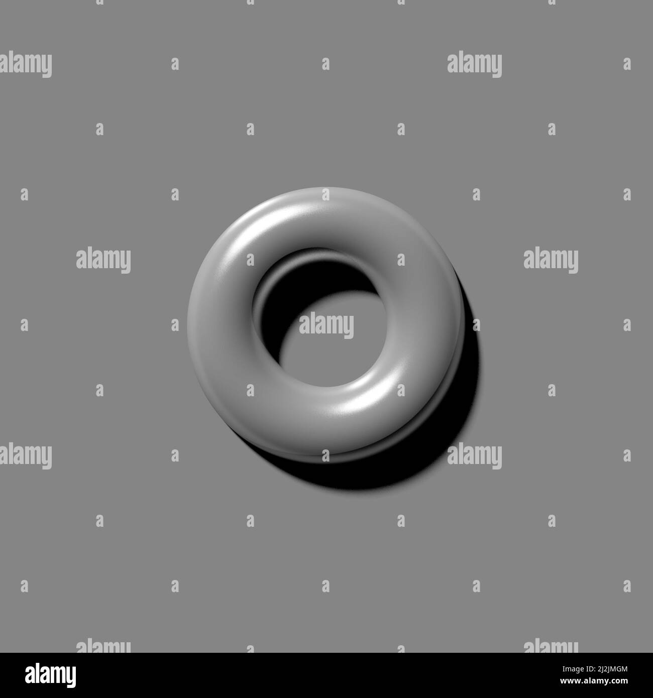 An illustration 3d render design of gray circle with shadow on isolated ...