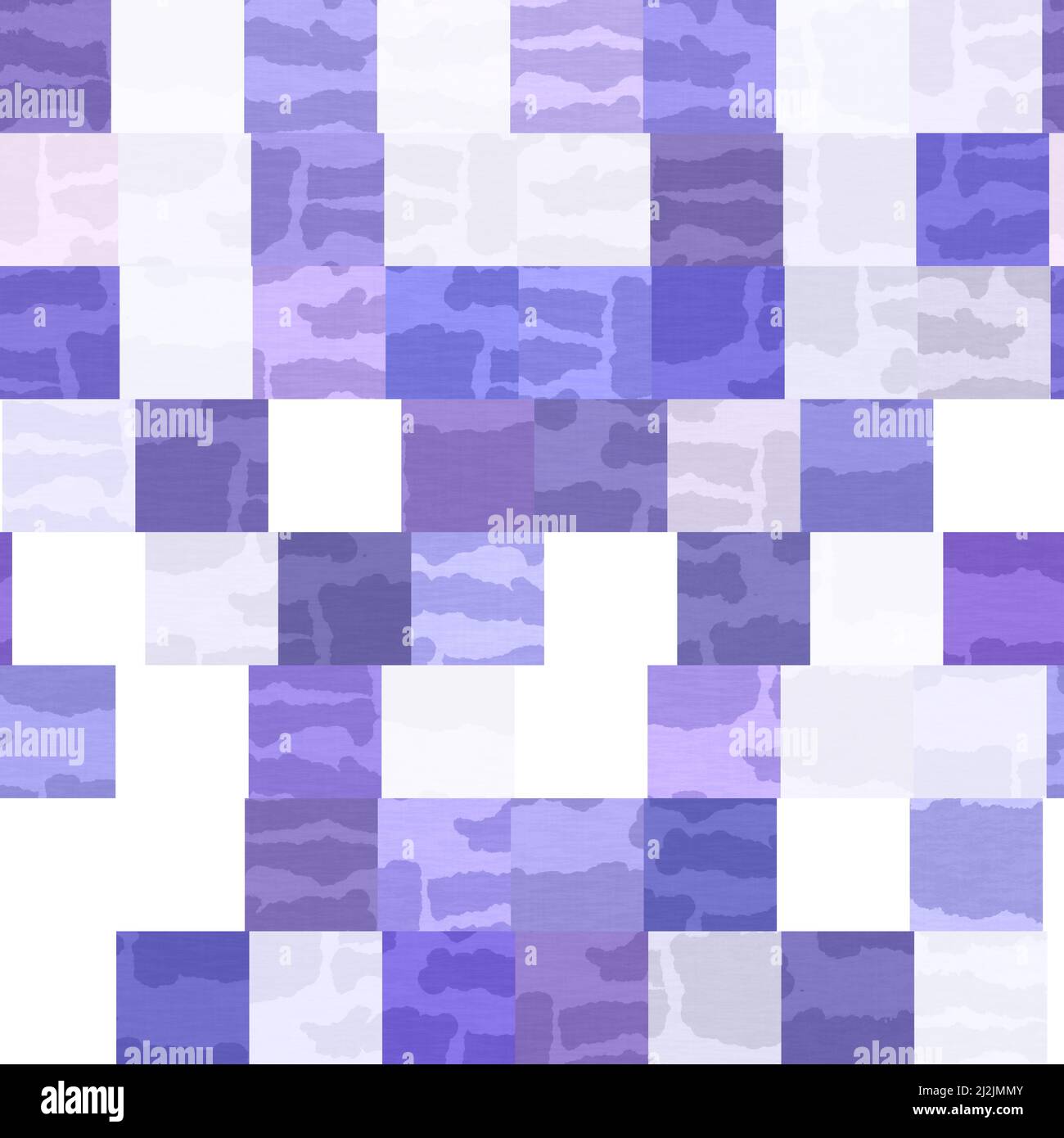 Random patchwork purple mosaic pixel grid seamless pattern. Modern ...