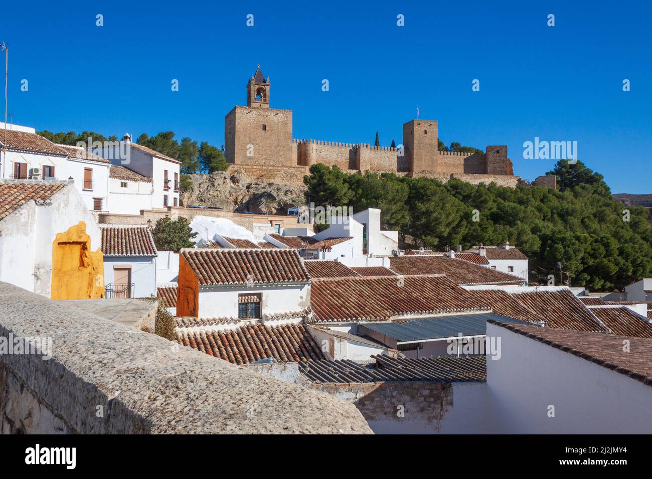 A beautiful aerial shot of the Alcazaba Historical landmark in ...