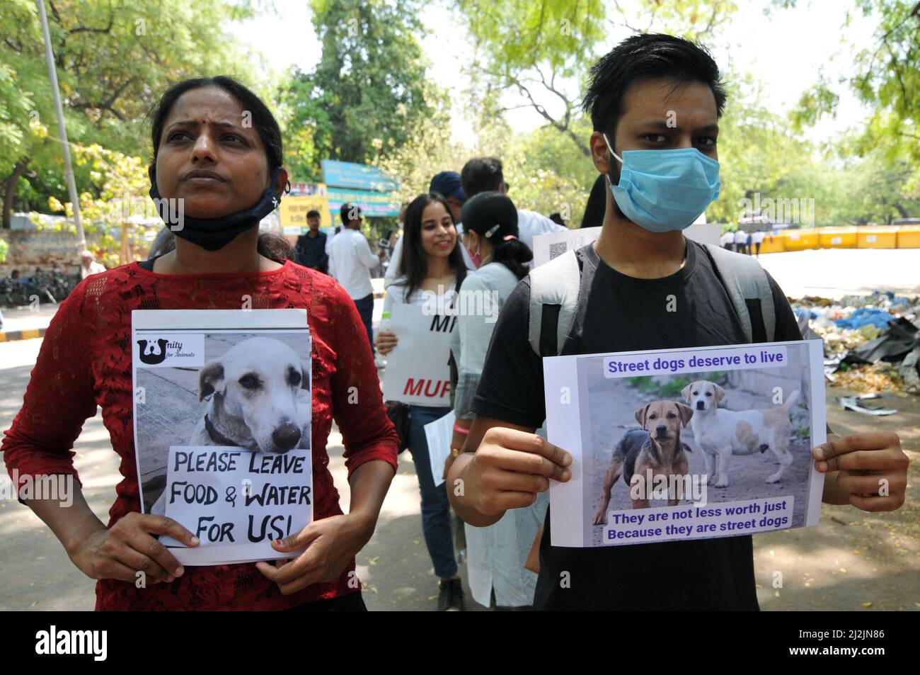 New Delhi, India. 02nd Apr, 2022. Activist of Animal Saver Vegans ...