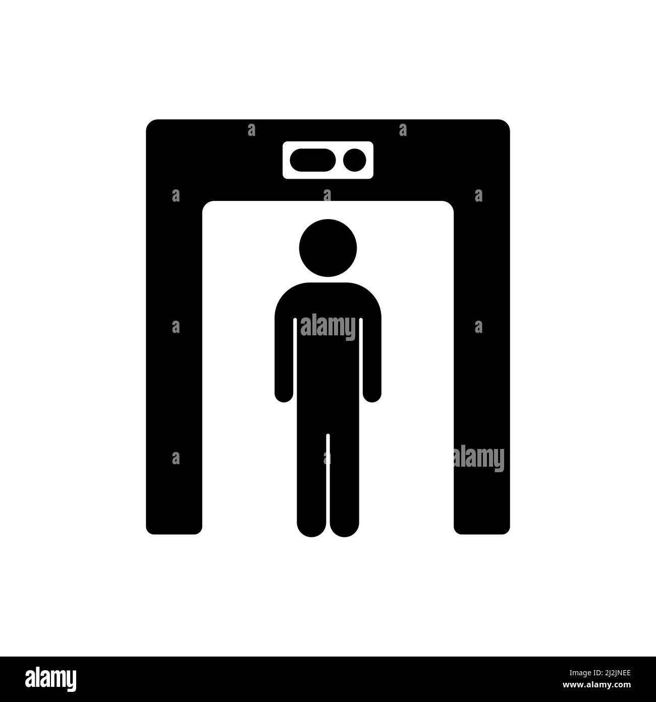 Airport security check icon on white background Stock Vector Image ...