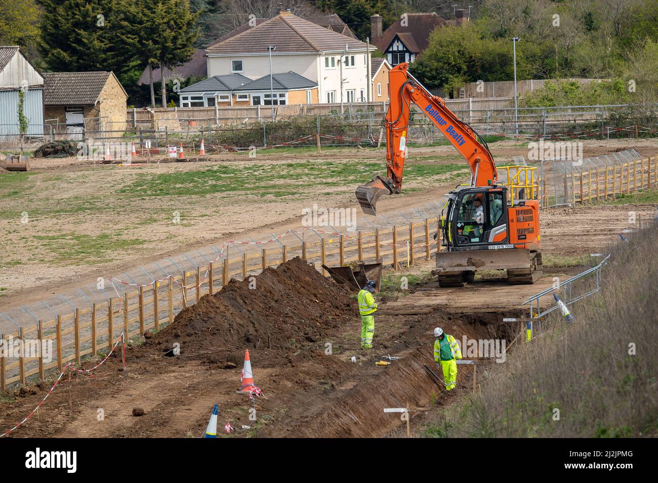 Dorney Reach, Buckinghamshire, UK. 2nd April, 2022. The M4 is closed ...