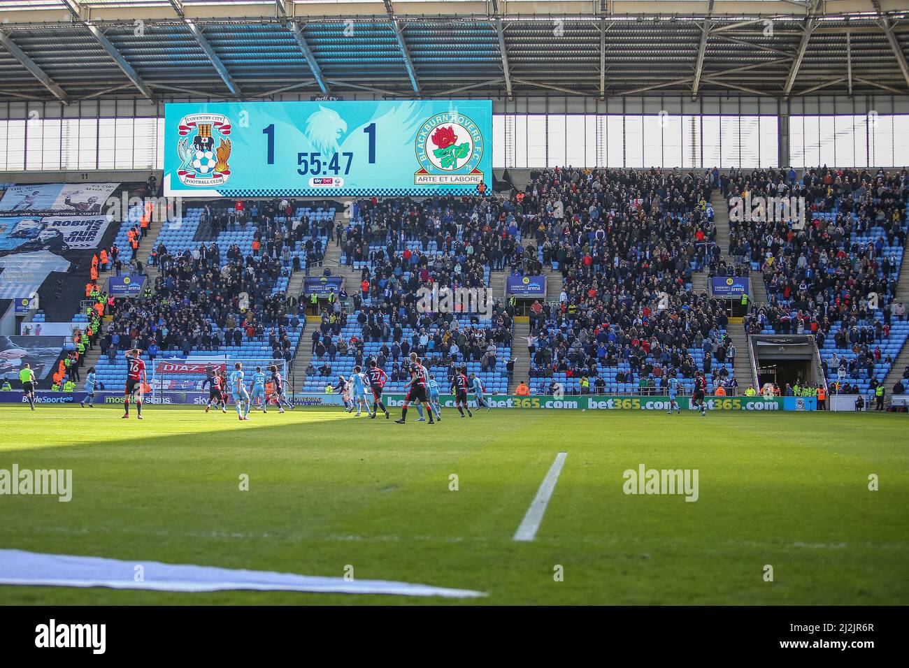 General view of Blackburn Rovers fans during the game Stock Photo - Alamy
