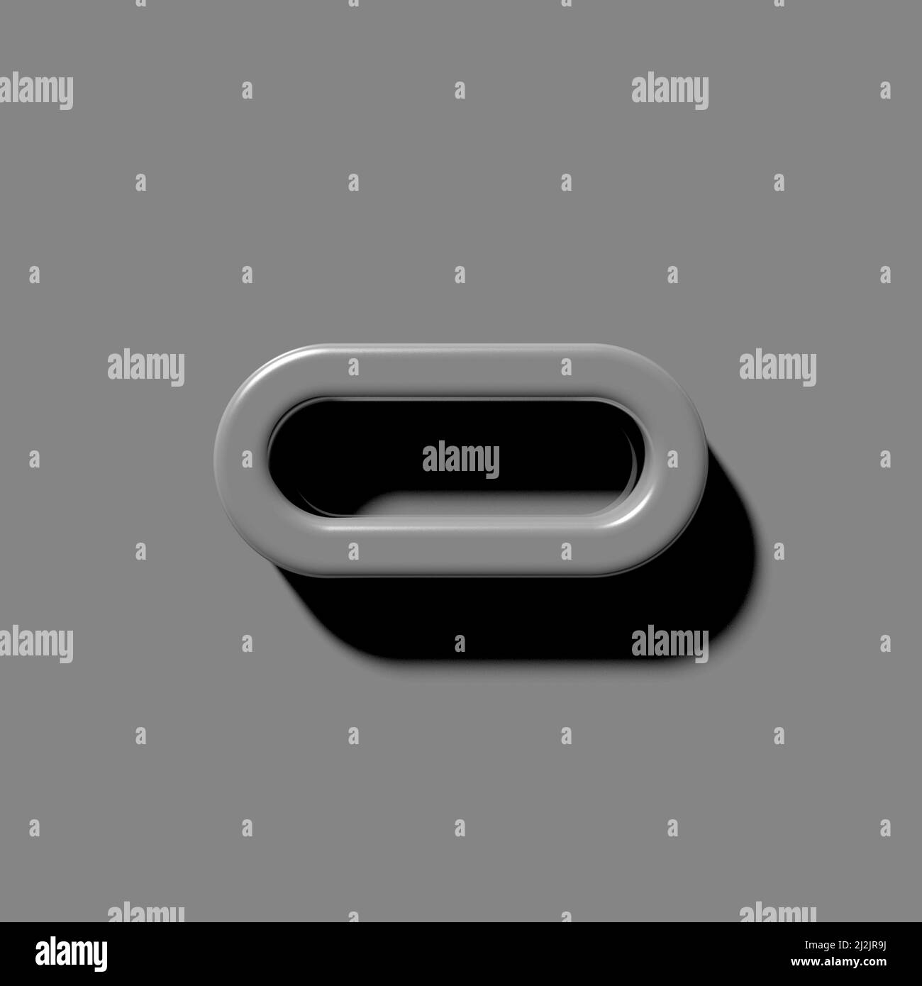 An illustration 3d render design of gray oculus icon with shadow on ...