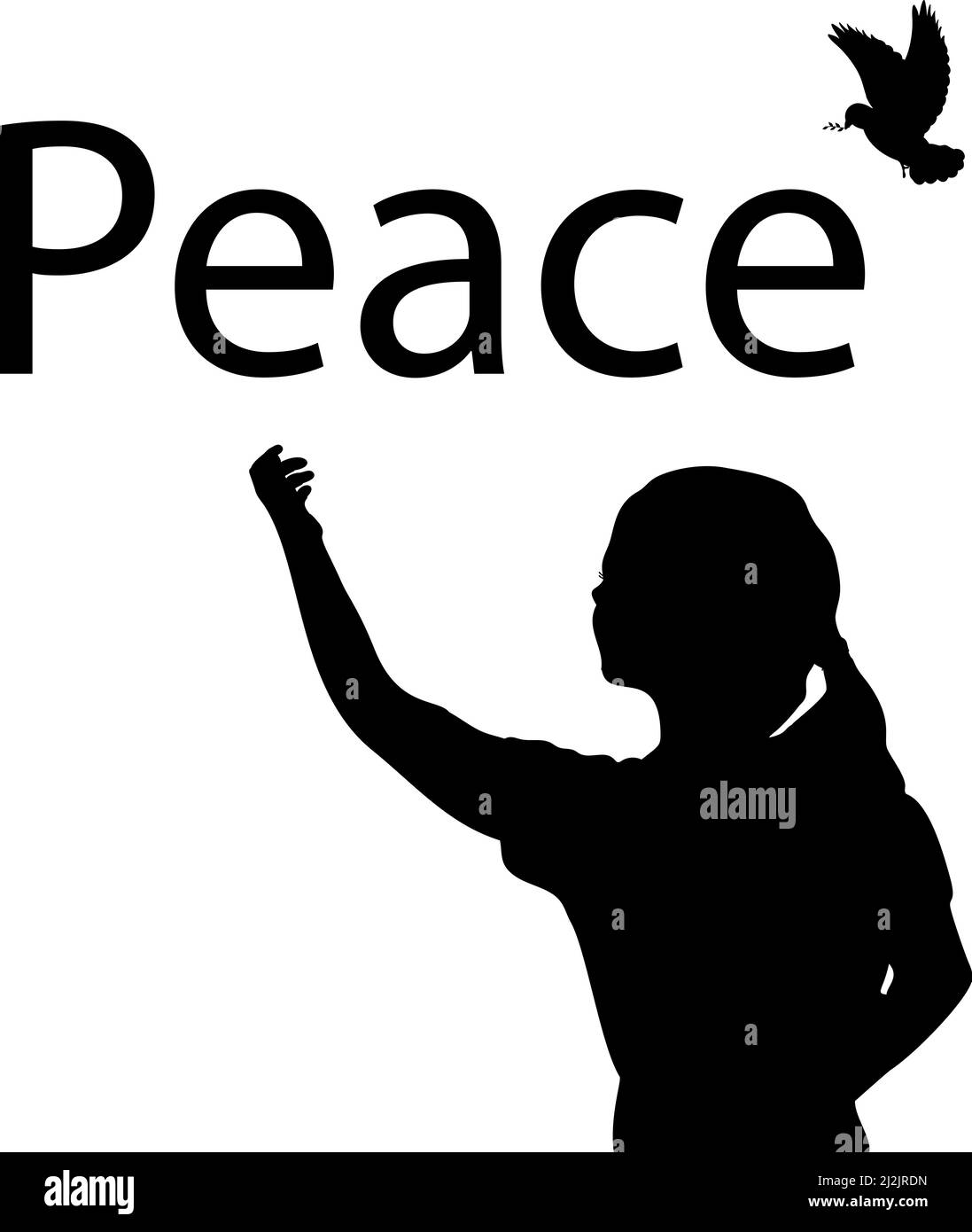 Woman child writing girl Stock Vector Images - Alamy