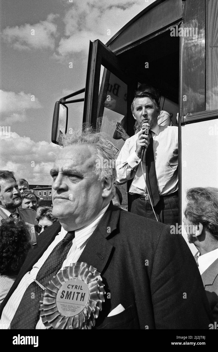 Cyril Smith looks on as Liberal leader David Steel gives a speech to ...