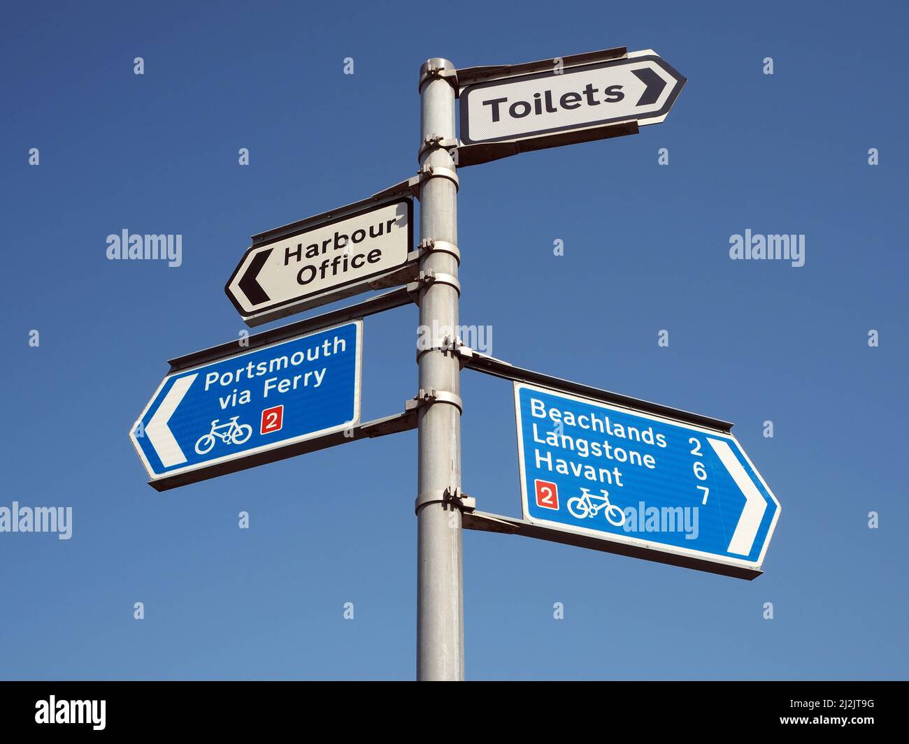 Sign Post, Hayling Island, Hampshire, England, UK Stock Photo - Alamy