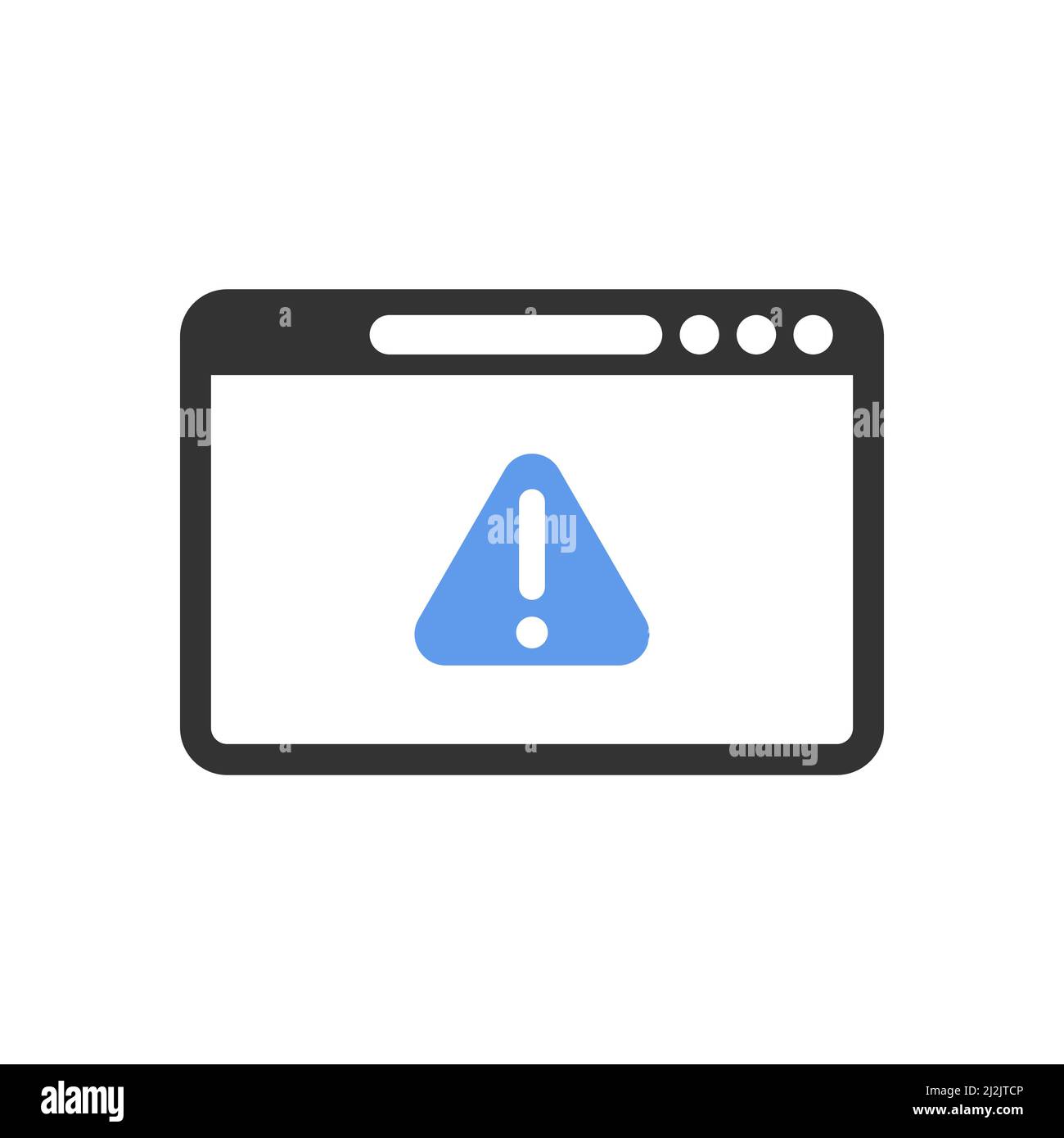 Browser window with warning sign vector icon Stock Vector Image & Art ...
