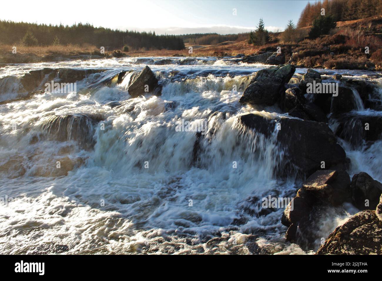 Waterfall and pine trees scotland hi-res stock photography and images ...