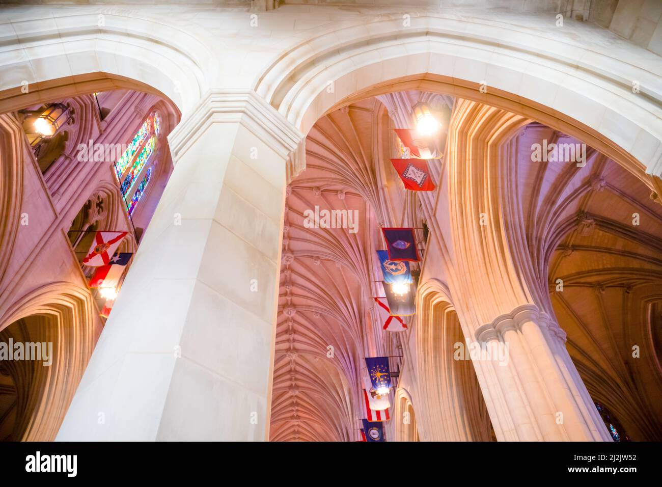 Washington, DC, USA April 21, 2019 National Cathedral Interior Stock ...