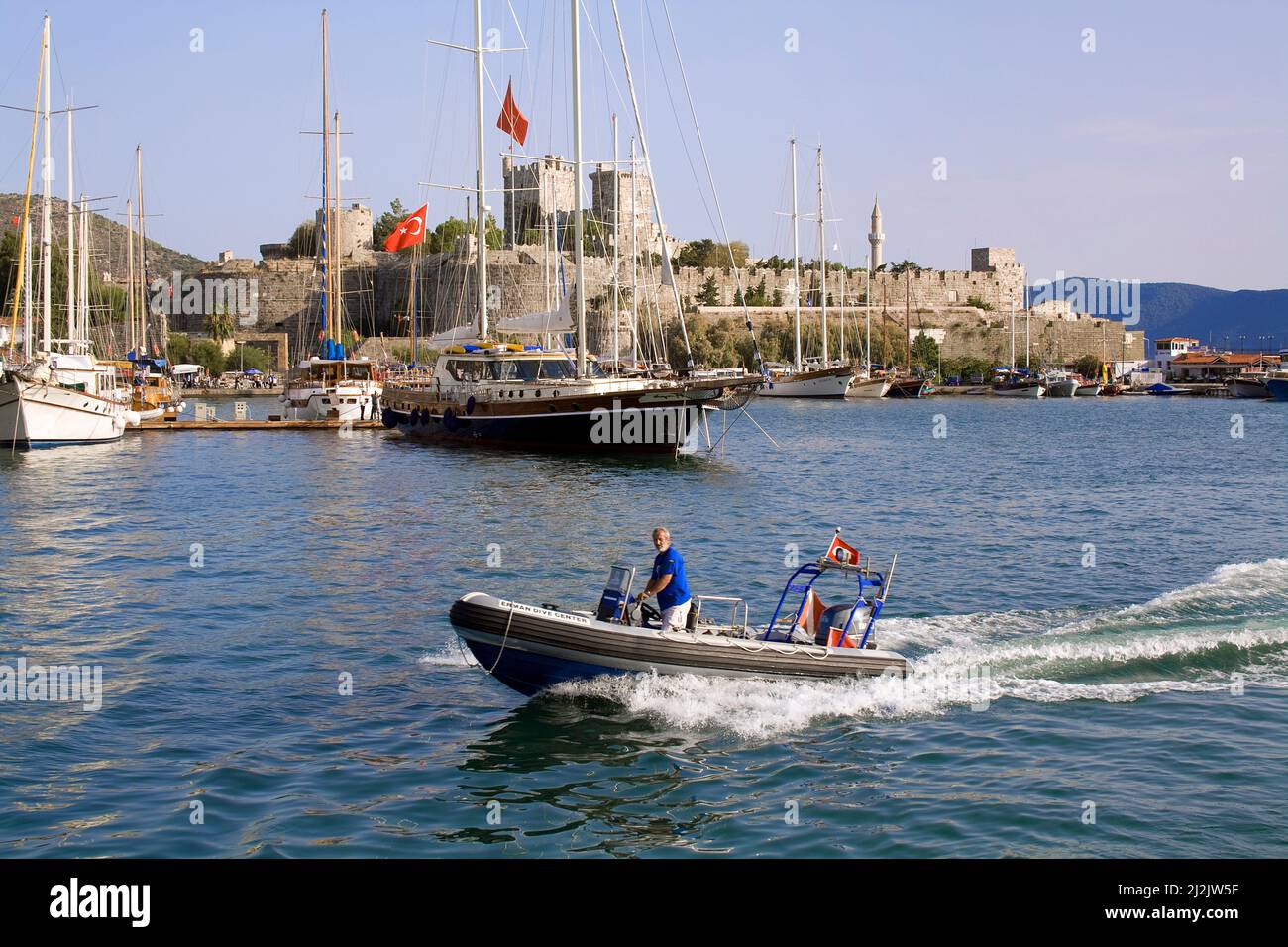 Bodrum castle or Castle of St. Peter, UNESCO world heritage site and ...