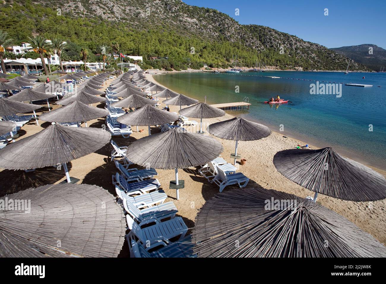 Beach of the Hapimag-Hotel, Bodrum, Turkey, Mediterranean Sea Stock ...