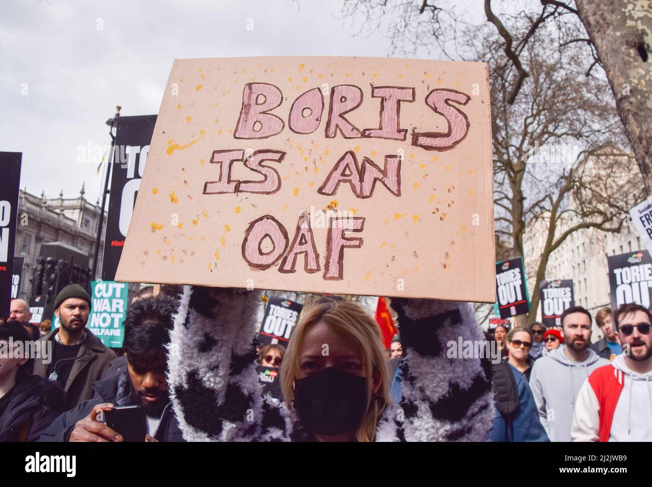 London in protest against the rising cost of fuel bills hi-res stock ...