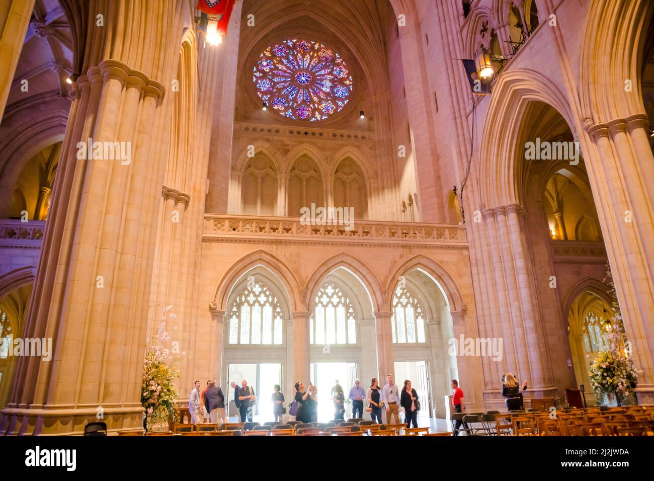 Washington, DC, USA April 21, 2019 National Cathedral Interior Stock ...