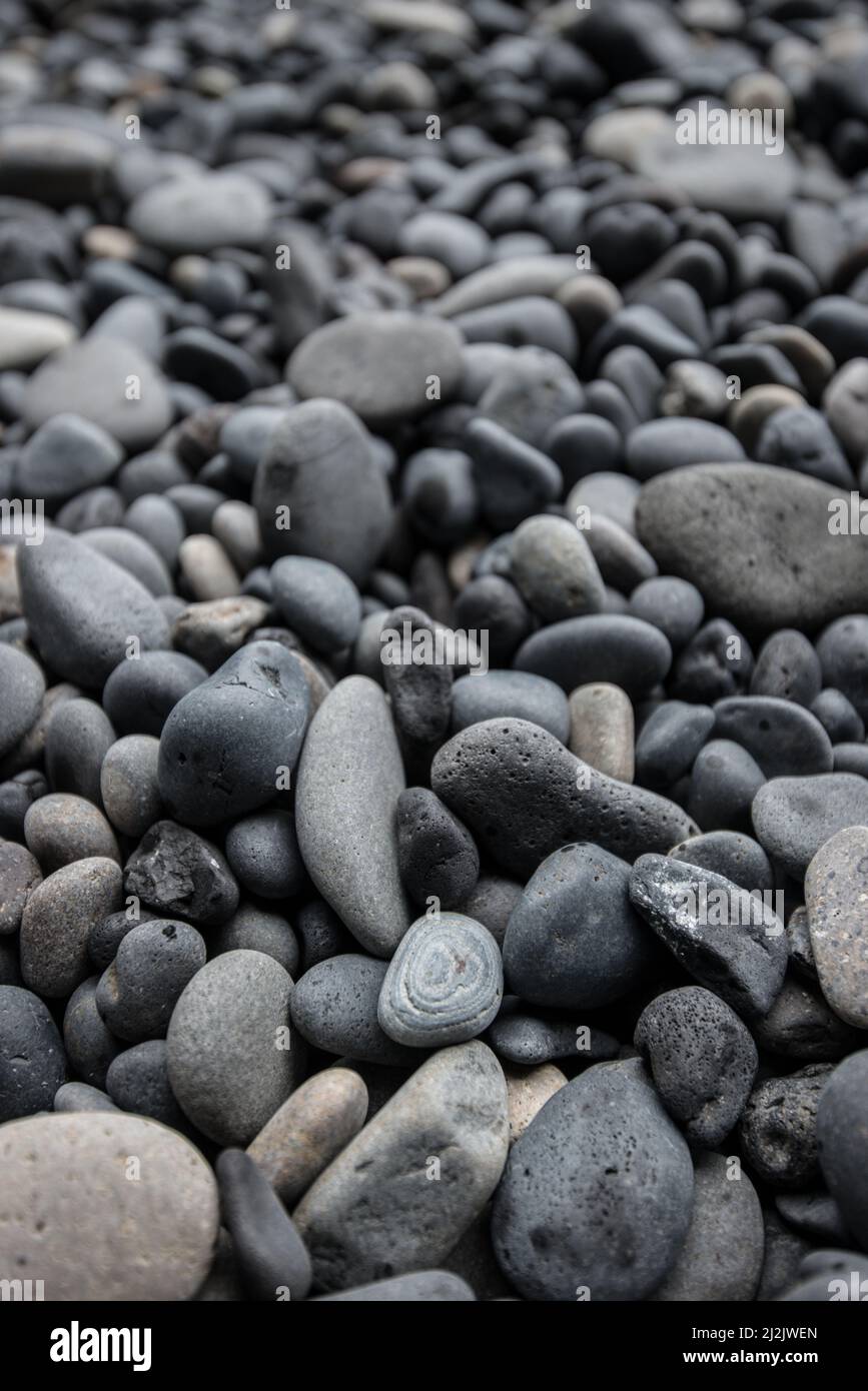 Pebble study, at Vik, iceland Stock Photo - Alamy