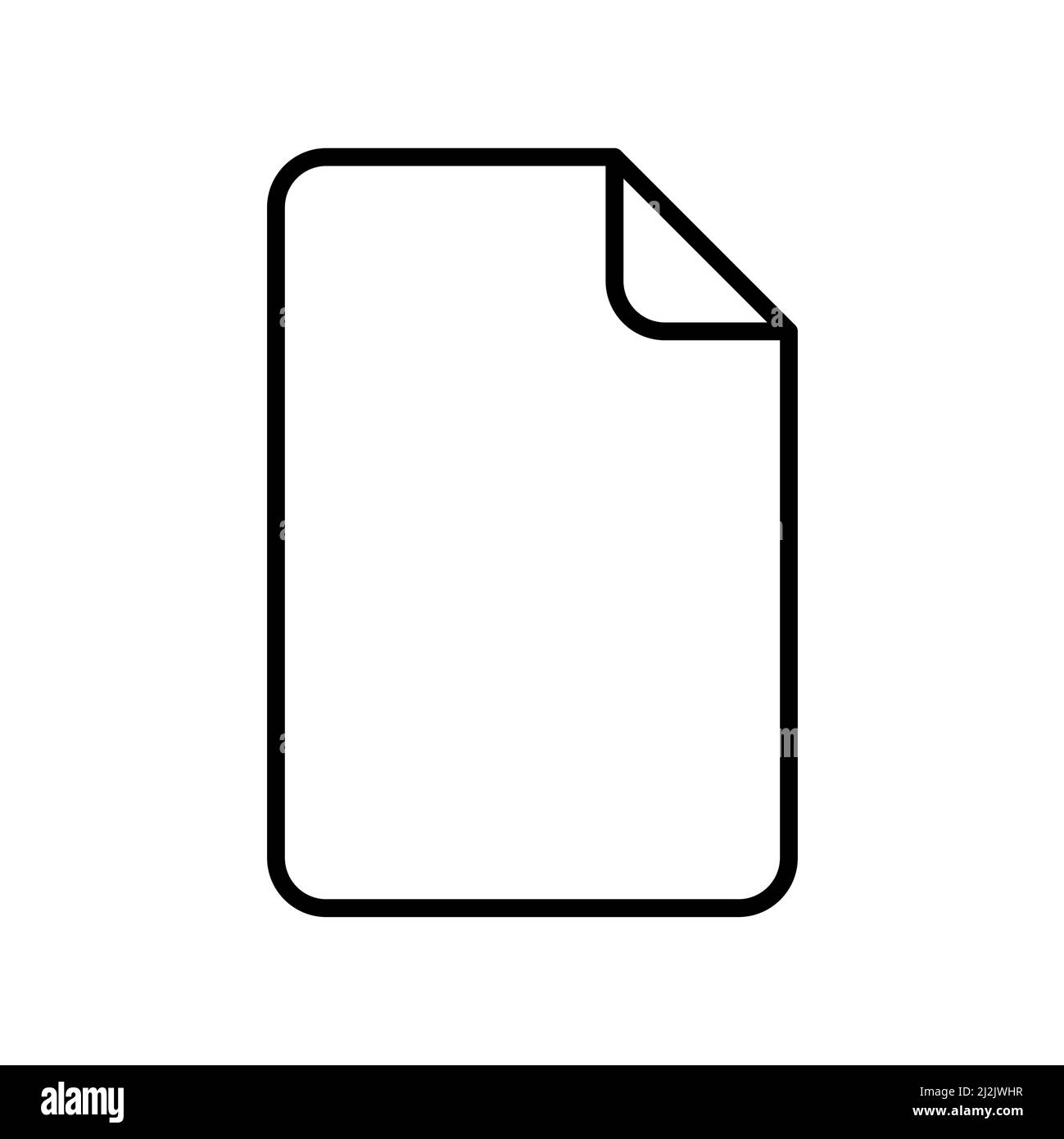 Sheet of paper black line vector icon Stock Vector Image & Art - Alamy