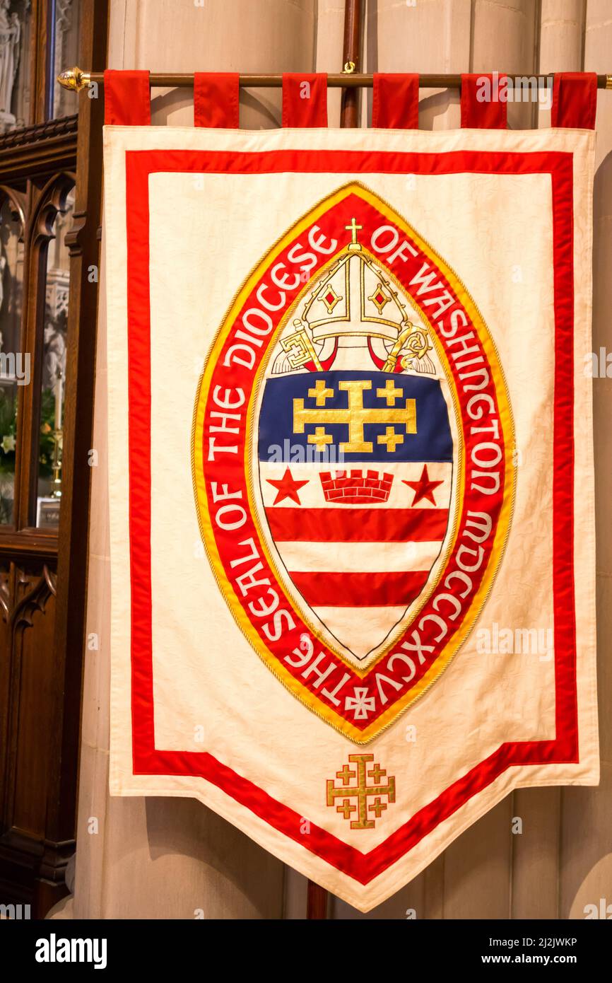 Washington, DC, USA April 21, 2019 National Cathedral Banner Stock ...