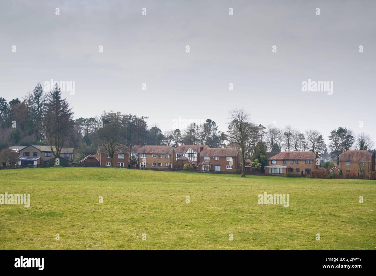 Luxury countryside rural village aerial view from above in St Andrews ...