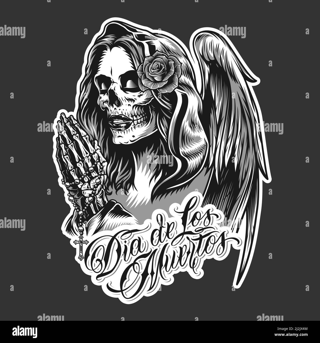 Hand holding rosary Stock Vector Images - Alamy