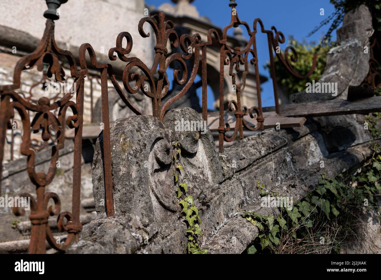 an ancient architecture of a stone structure of a european city in ...