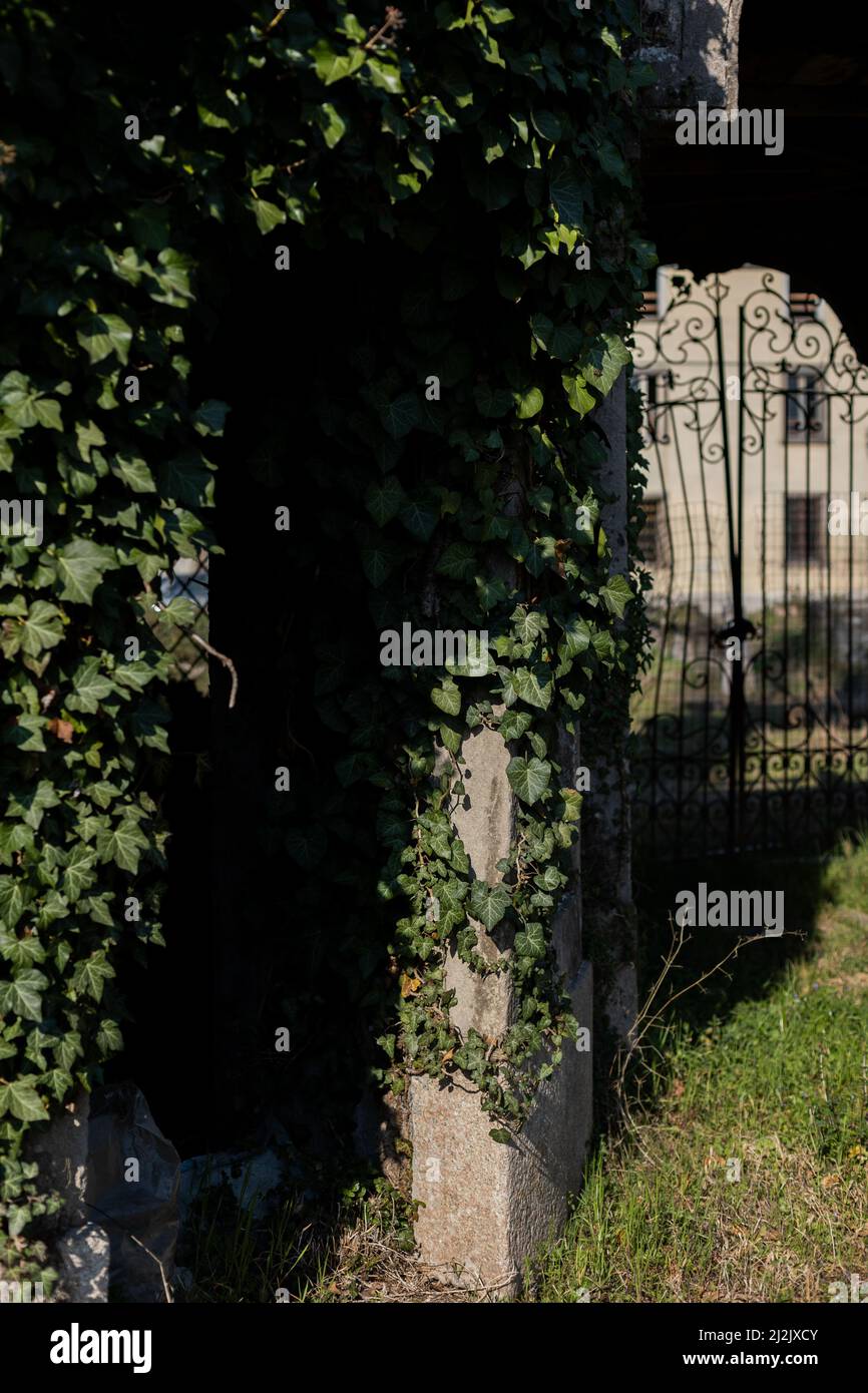 an ancient architecture of a stone structure of a european city in ...