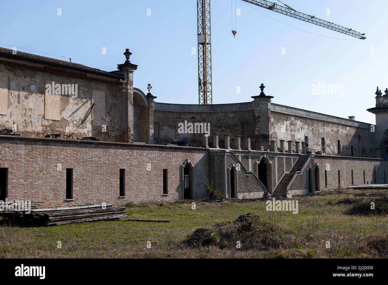 a large ancient arch of a beautiful castle in italy Stock Photo - Alamy