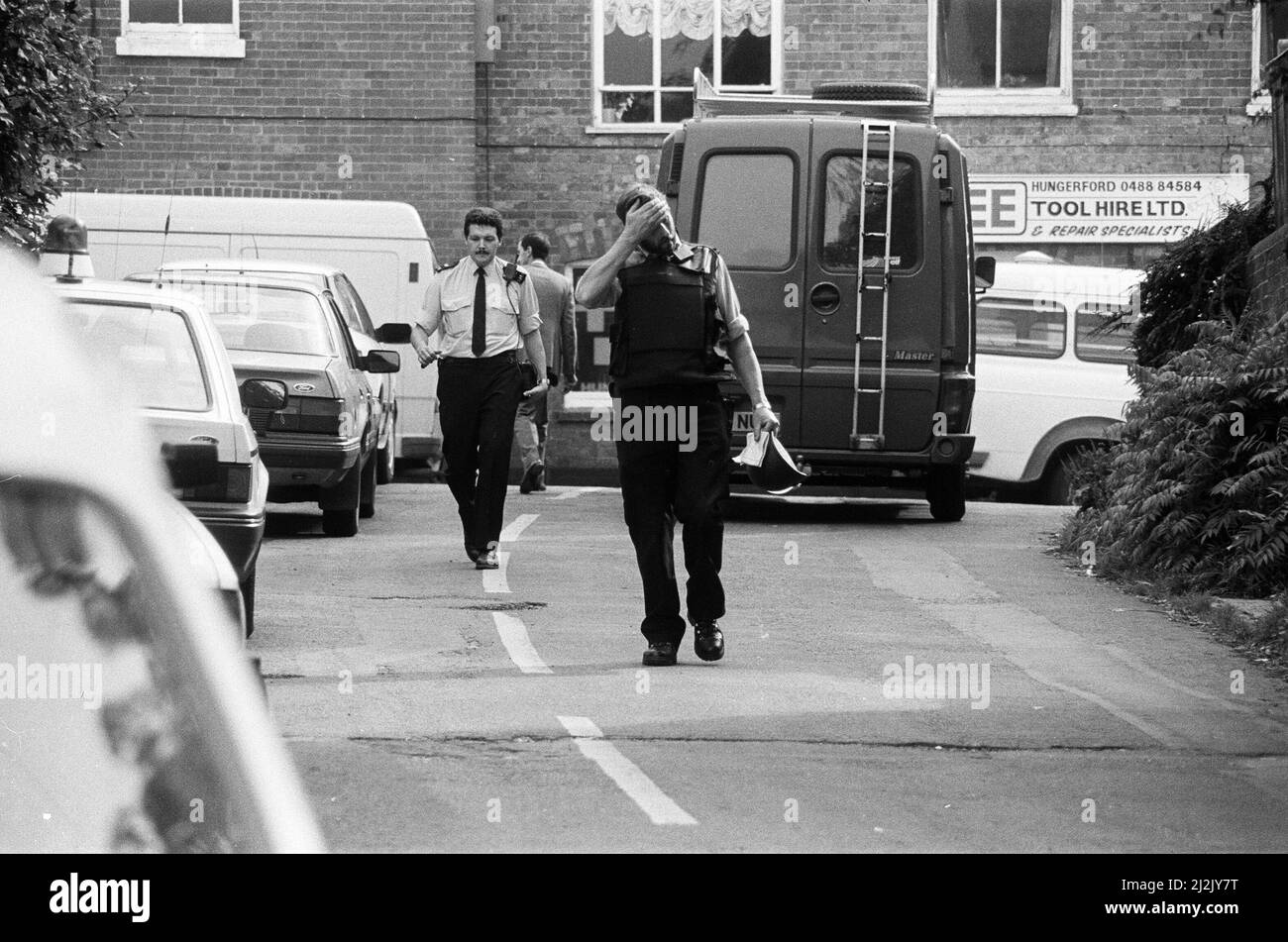 Police in action during a Gun siege in Hungerford, Berkshire. The event ...