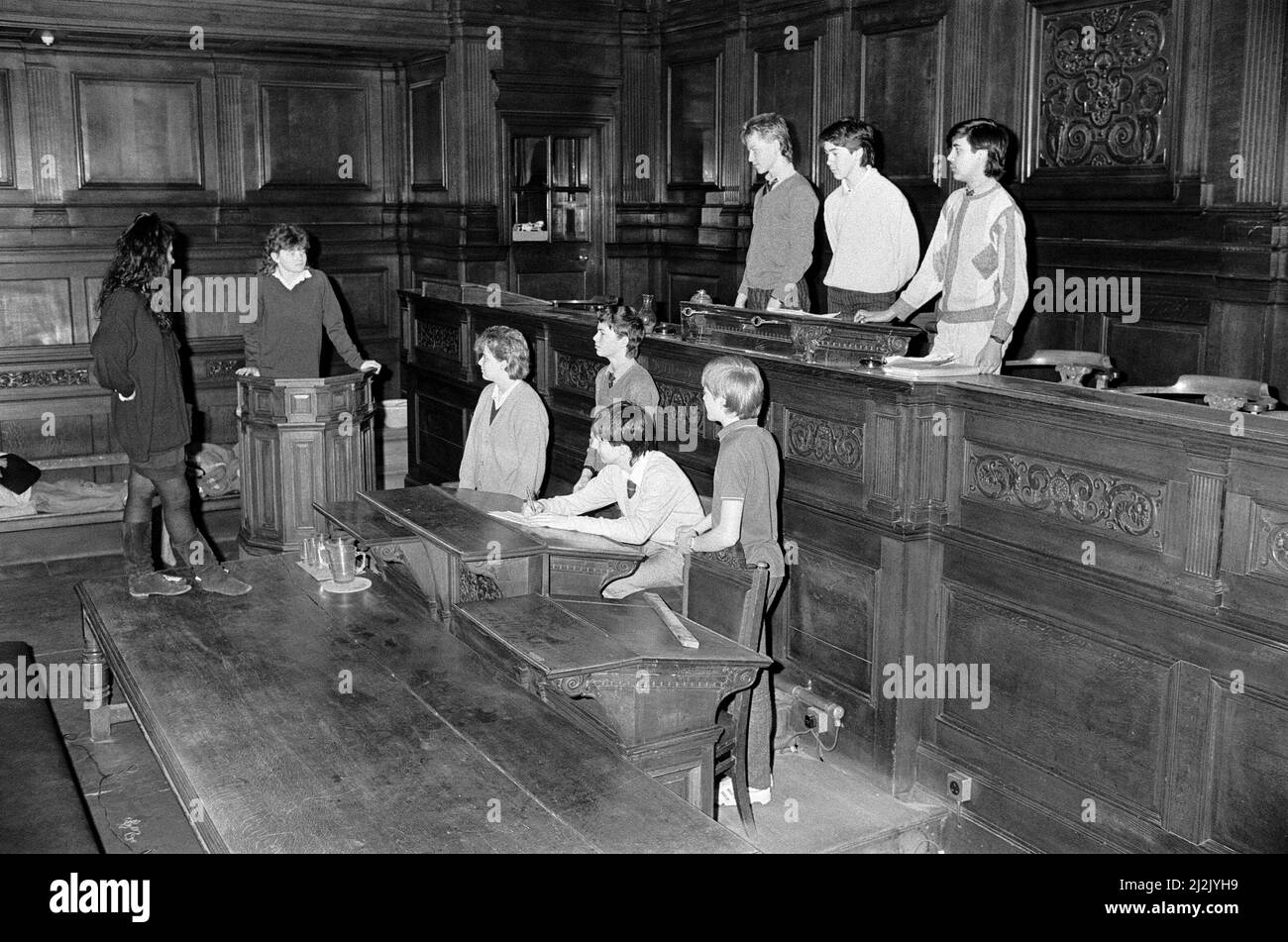 Court in the act... nearly 30 fourth-year pupils from Rawthorpe High ...