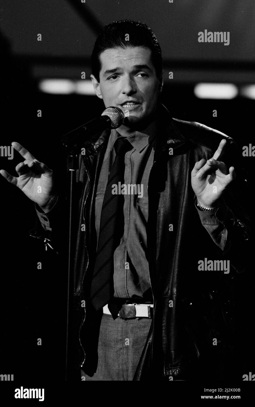 Johann (Falco) Hozel on American Bandstand in 1986 Credit: Ron Wolfson ...