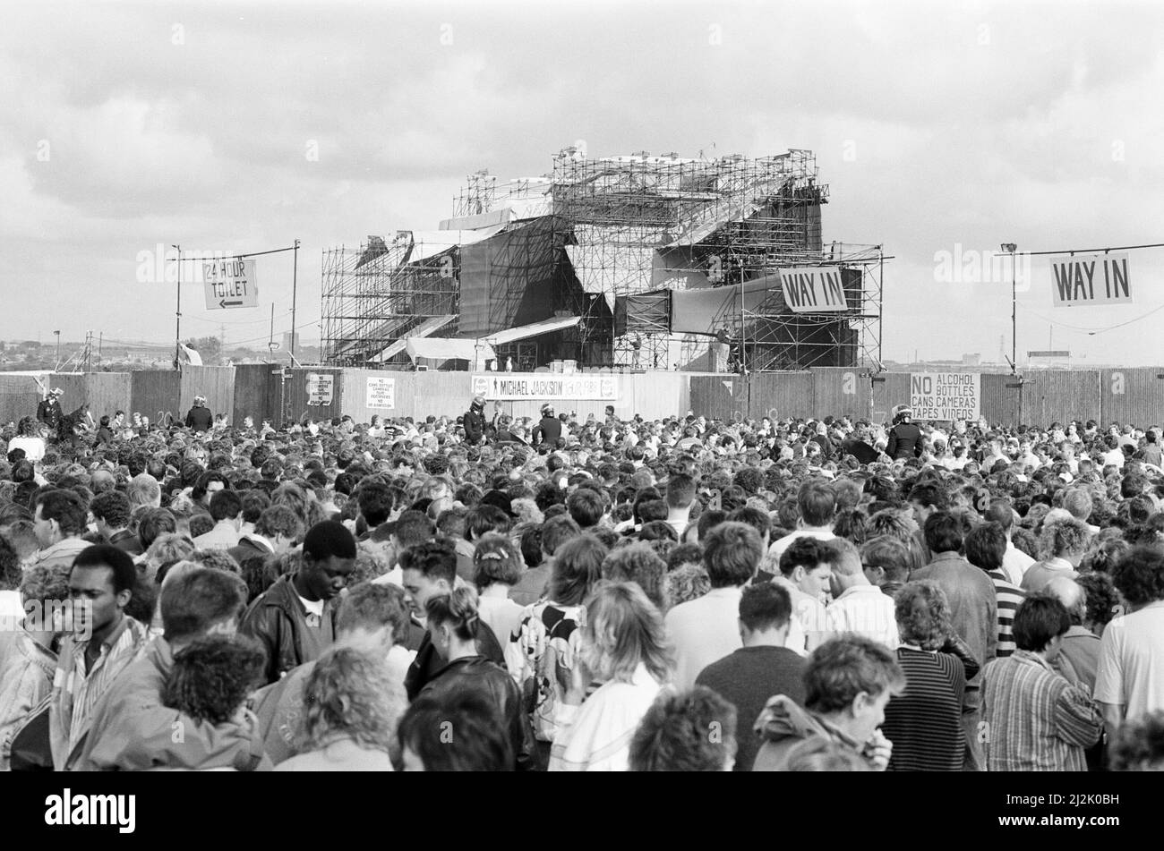 Michael Jackson, Bad Tour 1988, concert at Aintree Racecourse, Aintree ...