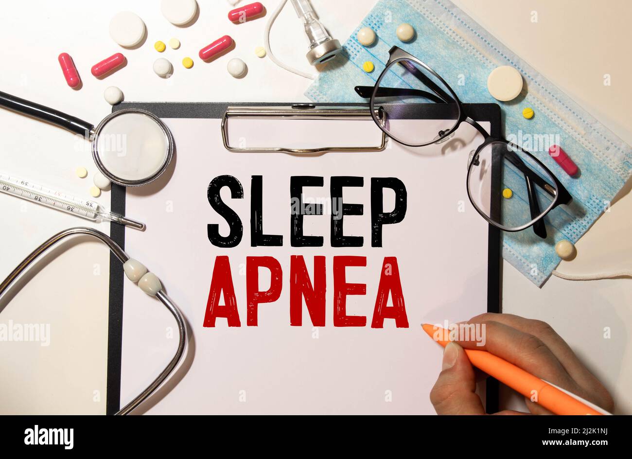 Sleep Apnea on the diagnosis list, medical concept Stock Photo - Alamy
