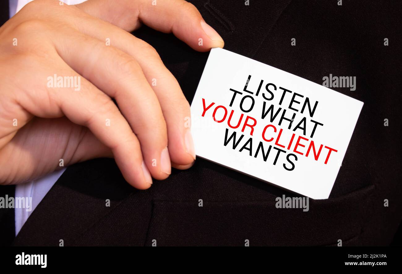 Listen client hi-res stock photography and images - Alamy