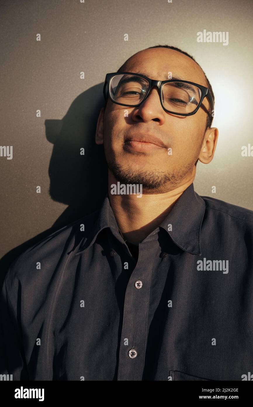 Portrait angry man screaming in studio. Closeup african american guy ...