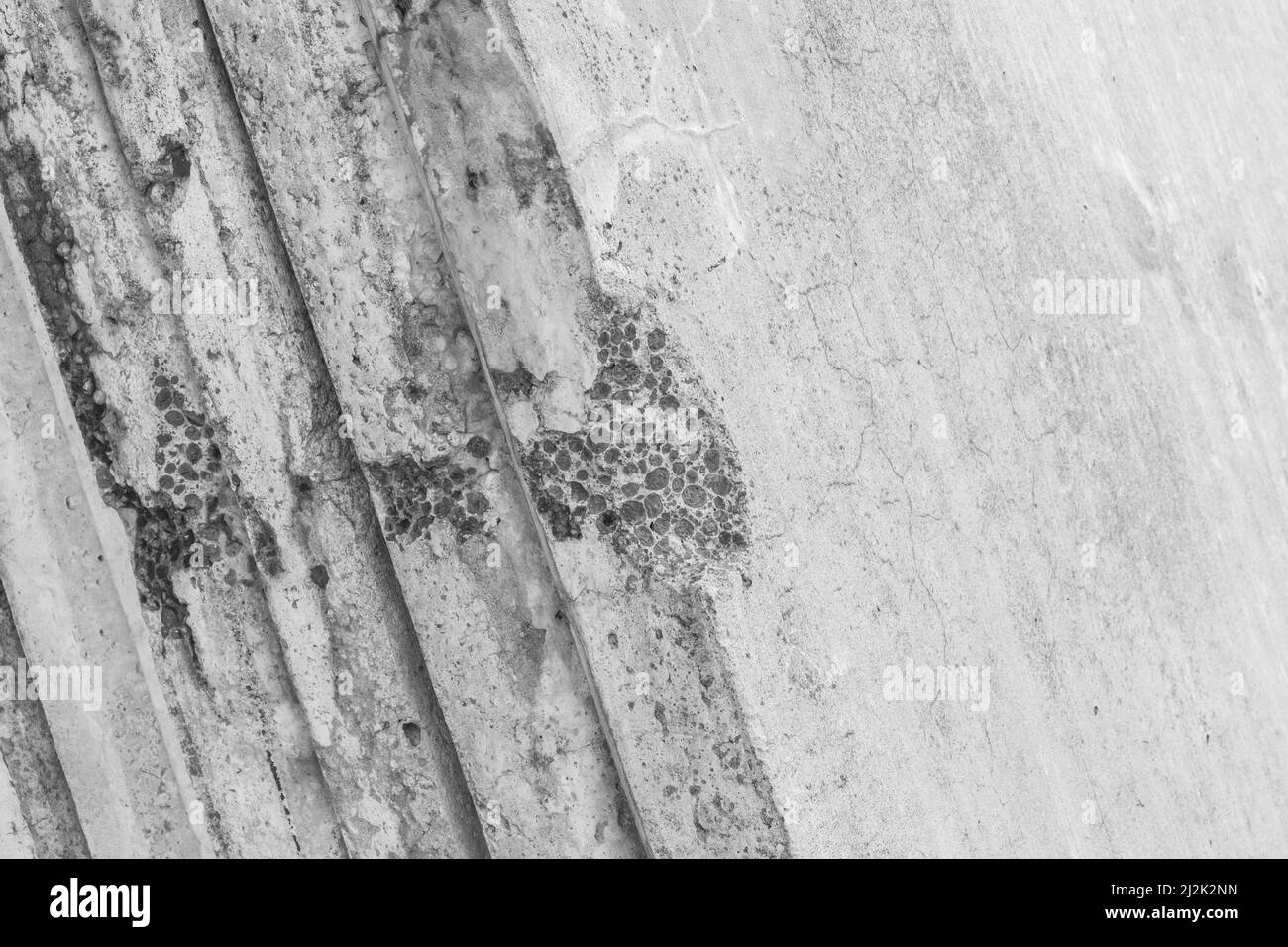 Old damaged concrete cement slabs industrial broken stone material ...