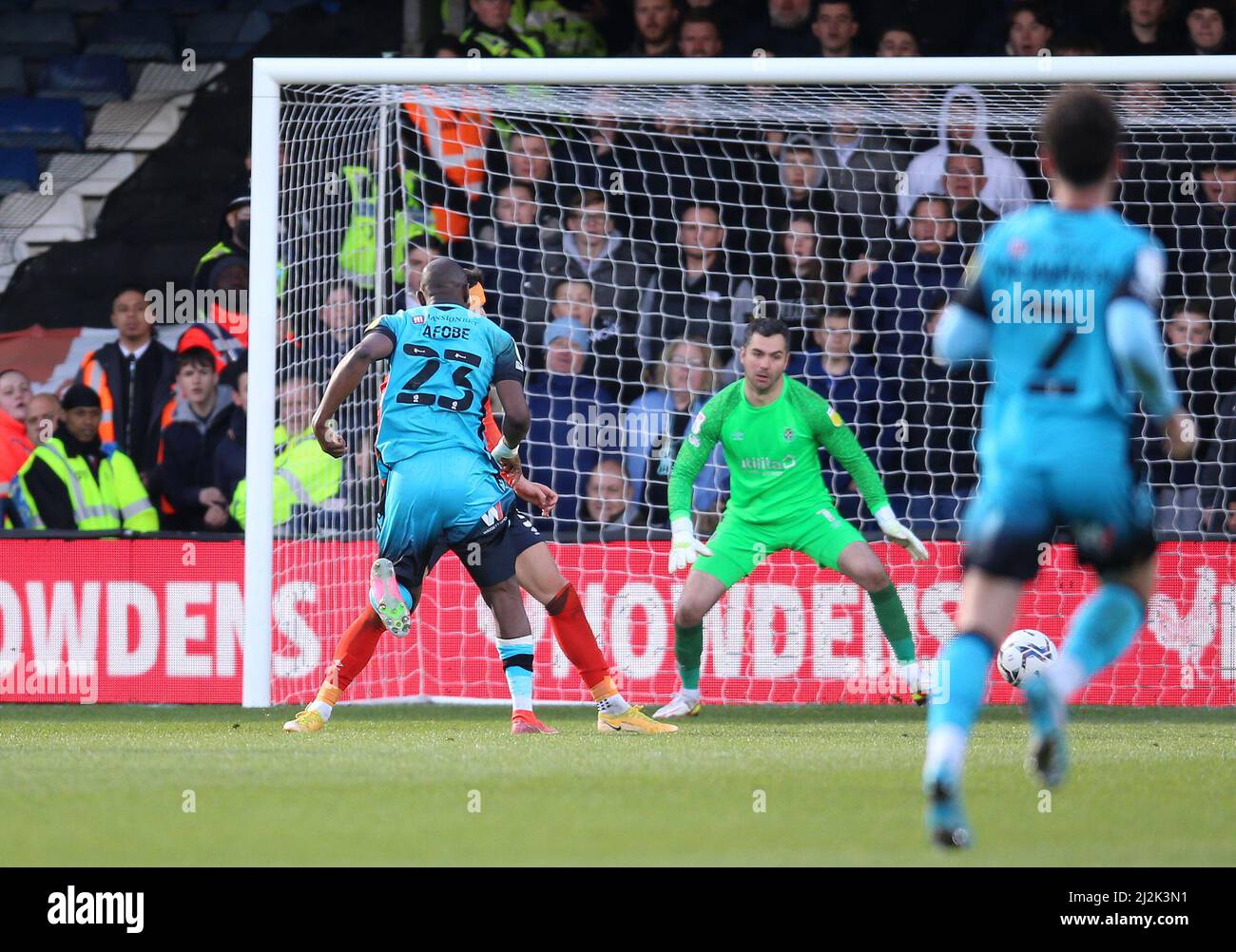Millwall’s Benik Adobe scores his sides second goal of the game during ...